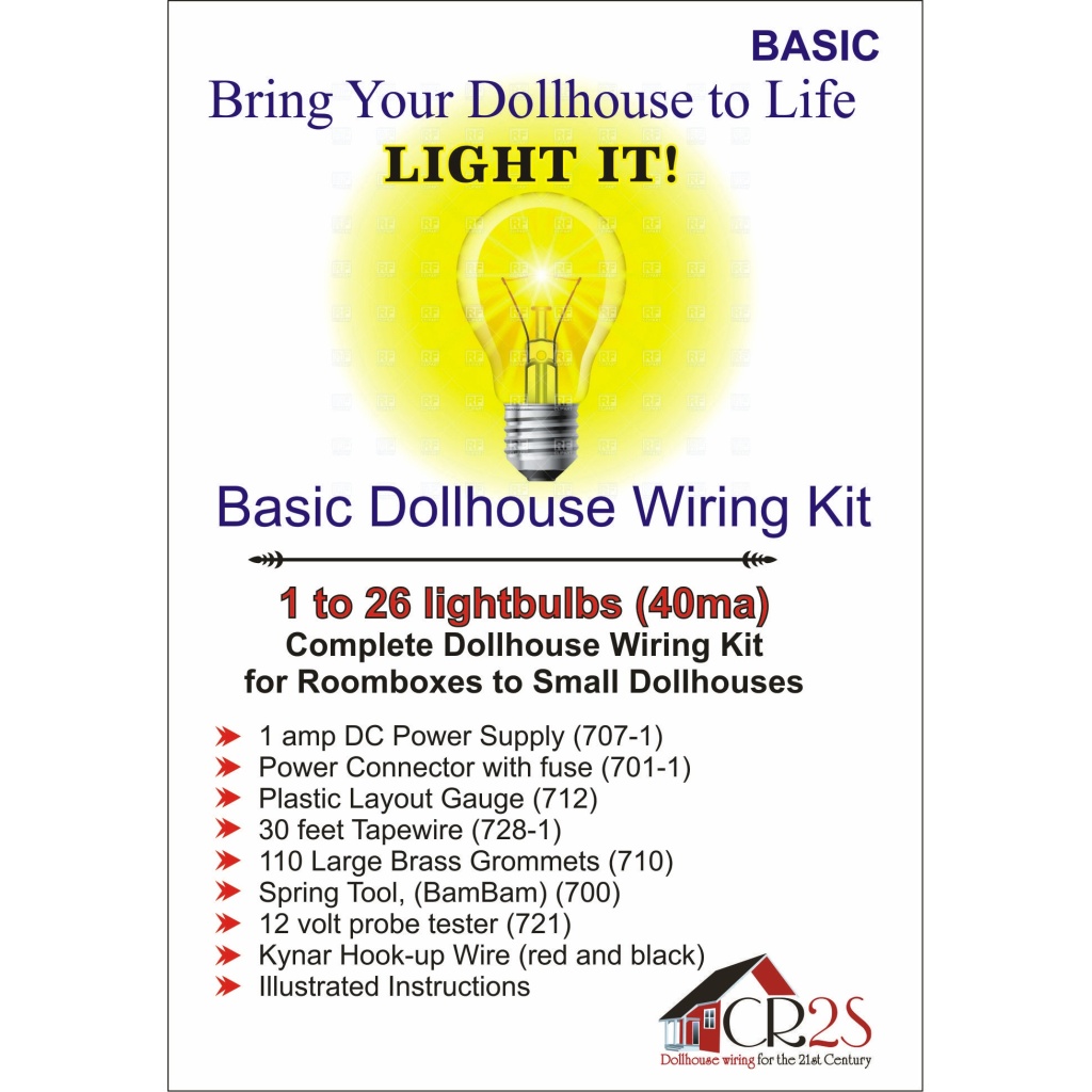 Basic Complete Dollhouse Wiring Kit – Creative Reproductions 2 Scale ...
